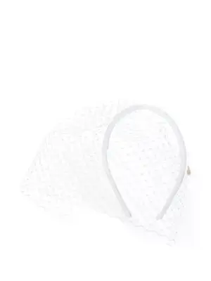 MAISON MICHEL Veil Headband - White