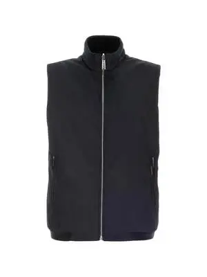 MOORER Zip Sleeveless Gilet - Blue
