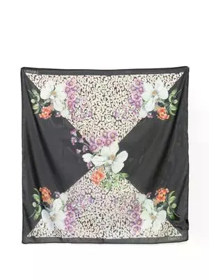 TWINSET Floral-print Scarf - Black