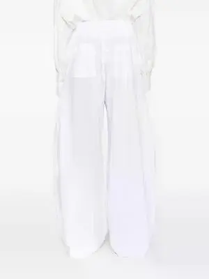 THELATEST Elasticated-waist Palazzo Pants - White