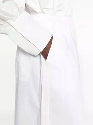 THELATEST Elasticated-waist Palazzo Pants - White