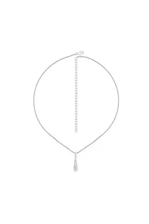 LUCY QUARTERMAINE Skinny Drip Pendant Necklace - Sterling Silver