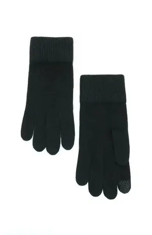 Portolano Cashmere Tech Gloves - Black