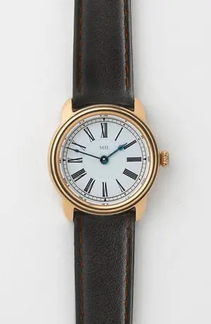 MARCH HARE WATCHES Vintage Inspired Watch - Gold Watch - Espresso Strap