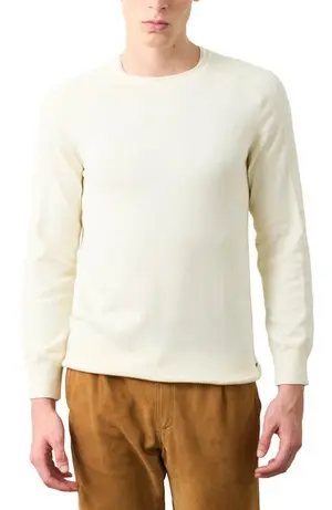 VELEZ Cotton Knit Raglan Sleeve Sweater - White