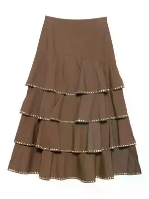 Sandro Midi Crystal-embellished A-line Skirt