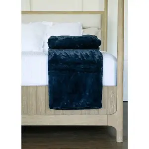 MINKY COUTURE Plush Night Sky Blanket - Blue