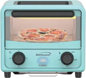 BRENTWOOD Mini Toaster Oven - Blue