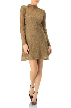 IVONNE Short A-line Long Sleeve Dress
