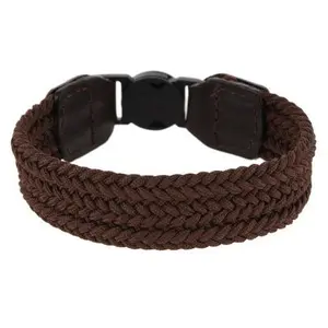 Trafalgar 18mm Braided Golf Bracelet - Brown