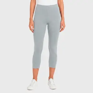 CITY THREADS Soft 100% Cotton Everyday Wear Capri Leggings - Road