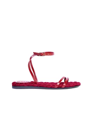 Aera Faye Flat Sandal - Cranberry