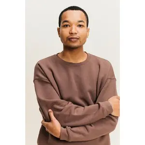 OCIO Organic Cotton Teddy Oversized Crewneck Rye