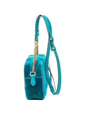 Gucci Gg Marmont Chain Crossbody Bag - Blue