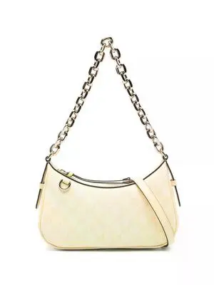 Gucci Gg-pattern Shoulder Bag With Chain Strap - Yellow