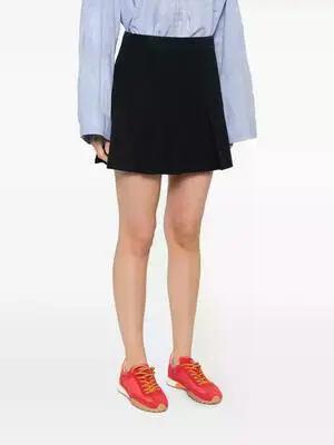 A.p.c. Pleated Mini Skirt - Blue