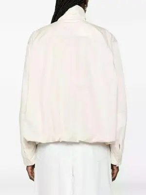 LEMAIRE Soft Pleated Blouson In Cotton Satin - Neutrals