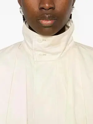 LEMAIRE Soft Pleated Blouson In Cotton Satin - Neutrals