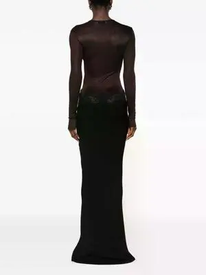 Christopher Esber Lace-detail Maxi Dress - Black