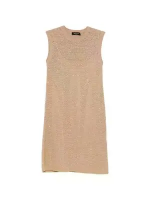Fabiana Filippi Open-knit Mini Dress - Neutrals