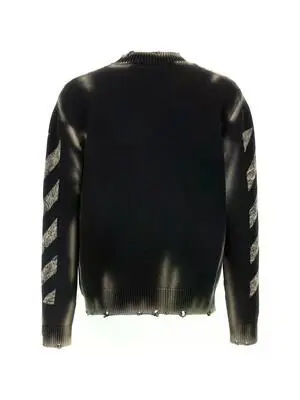 Off-White Diag Arr Corrosion Crew-neck Sweater - Black