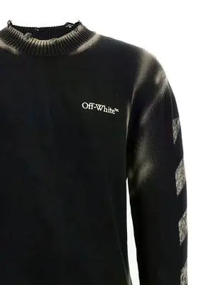 Off-White Diag Arr Corrosion Crew-neck Sweater - Black