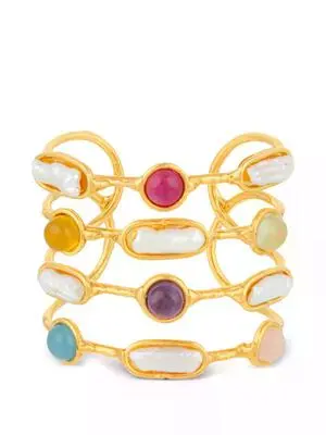 Sylvia Toledano Grace Pearl Cuff Bracelet - Gold
