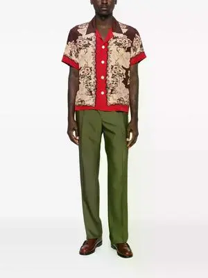 Etro Pleated Straight Leg Trousers