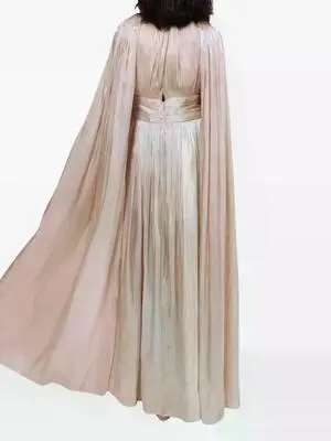 BARUNI Basima Cape-sleeved Slit Maxi Dress