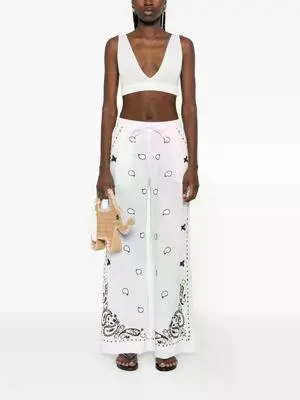 P.a.r.o.s.h Embroidered Wide-leg Trousers