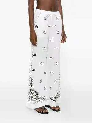 P.a.r.o.s.h Embroidered Wide-leg Trousers