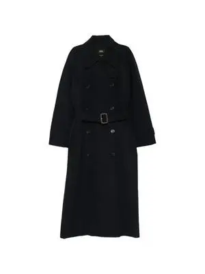 A.p.c. Belted Double-breasted Trench Coat - Blue