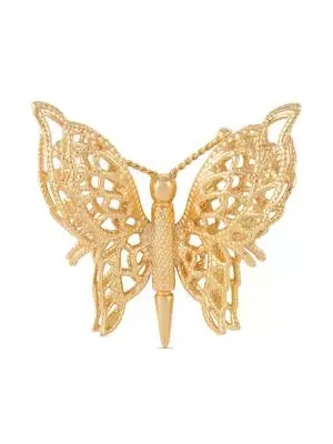 SUSAN CAPLAN 1970s Monet Butterfly Brooch - Gold
