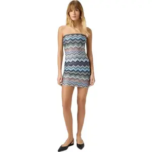 MISSONI Missoni Viscose Chevron Snake Motif Mini Dress