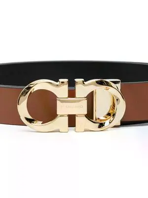 FERRAGAMO Gancini Buckle Belt - Brown