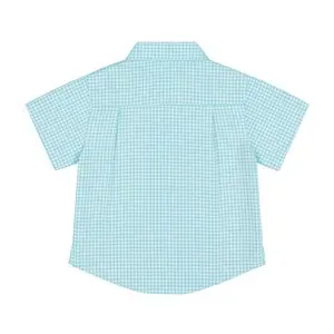 FLORENCE EISEMAN Gingham Linen Look Camp Shirt