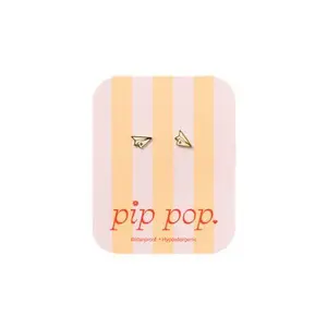 PIP POP Paper Airplane Stud Earrings