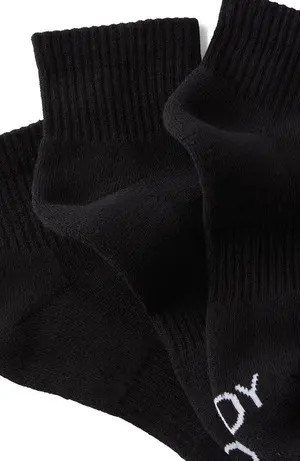 Cotton:on Active Quarter Crew Sock 3-pack - Black