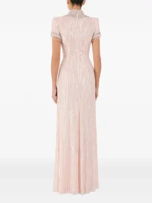 Jenny Packham Madeleine Beaded Maxi Gown - Fox Coral