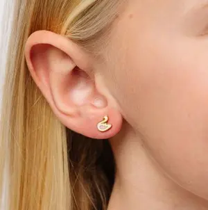 PIP POP Swan Stud Earrings
