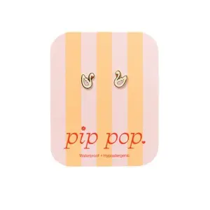 PIP POP Swan Stud Earrings