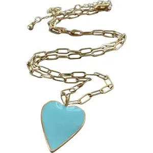 ERIN MCDERMOTT JEWELRY Carolina Heart Pendant Necklace - Blue