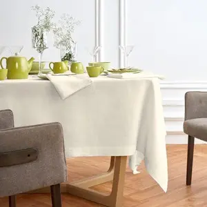 SOLINO HOME Linen Tableclothsonoma Ivory