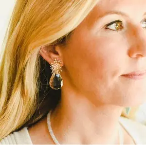 ERIN MCDERMOTT JEWELRY Champagne Quartz Drop Earrings