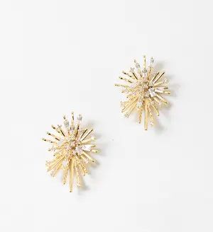 ERIN MCDERMOTT JEWELRY Starburst Stud Earrings - Metallic Gold