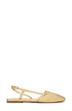 Franco Sarto Ilona Woven Slingback Flats - Ocra Gold
