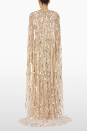 Jenny Packham Elio Sequin-embellished Maxi Gown - Illusion