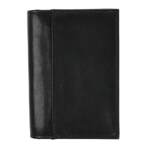 Trafalgar Tennyson Bi-fold Id Window Leather Card Case - Black