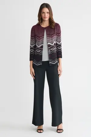 Ming Wang Jacquard Knit Jacket