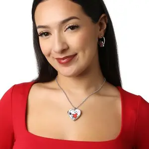 PEANUTS Snoopy Heart Locket Pendant Necklace